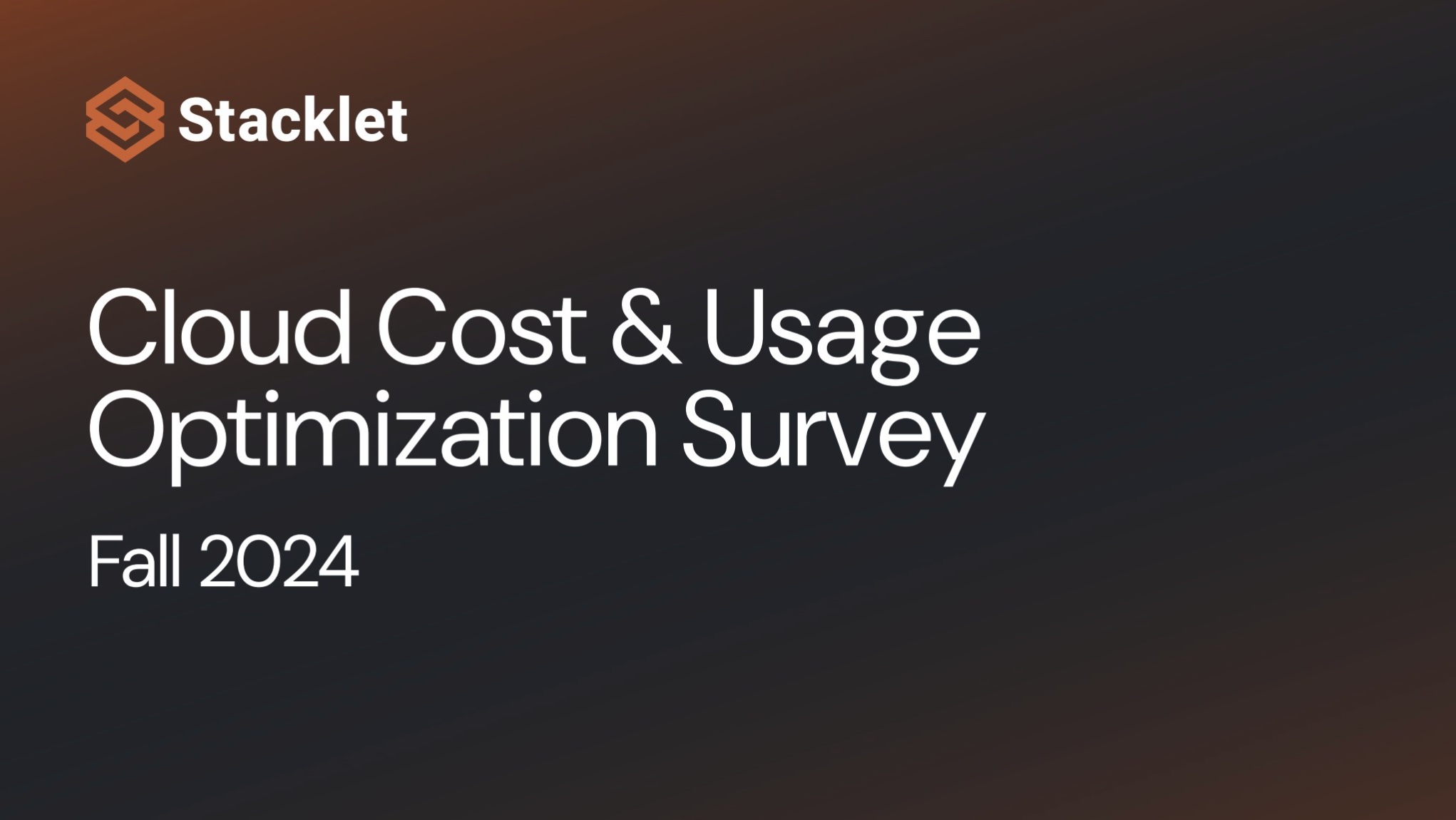 Stacklet Cloud Cost & Usage Optimization Survey 2024 - Stacklet